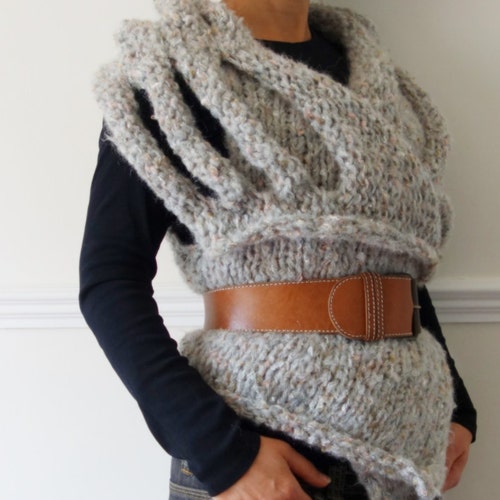 Knitting PATTERN Super Chunky Ribbed Vest/reversible Seamless | Etsy UK