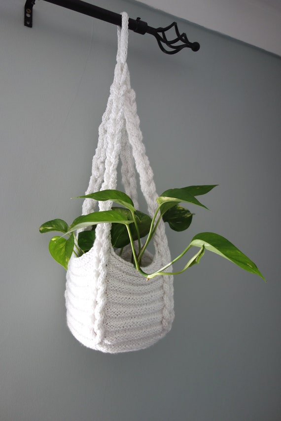 PDF Knitting PATTERN Braided Plant Pot Hanger/ Macrame Boho | Etsy UK