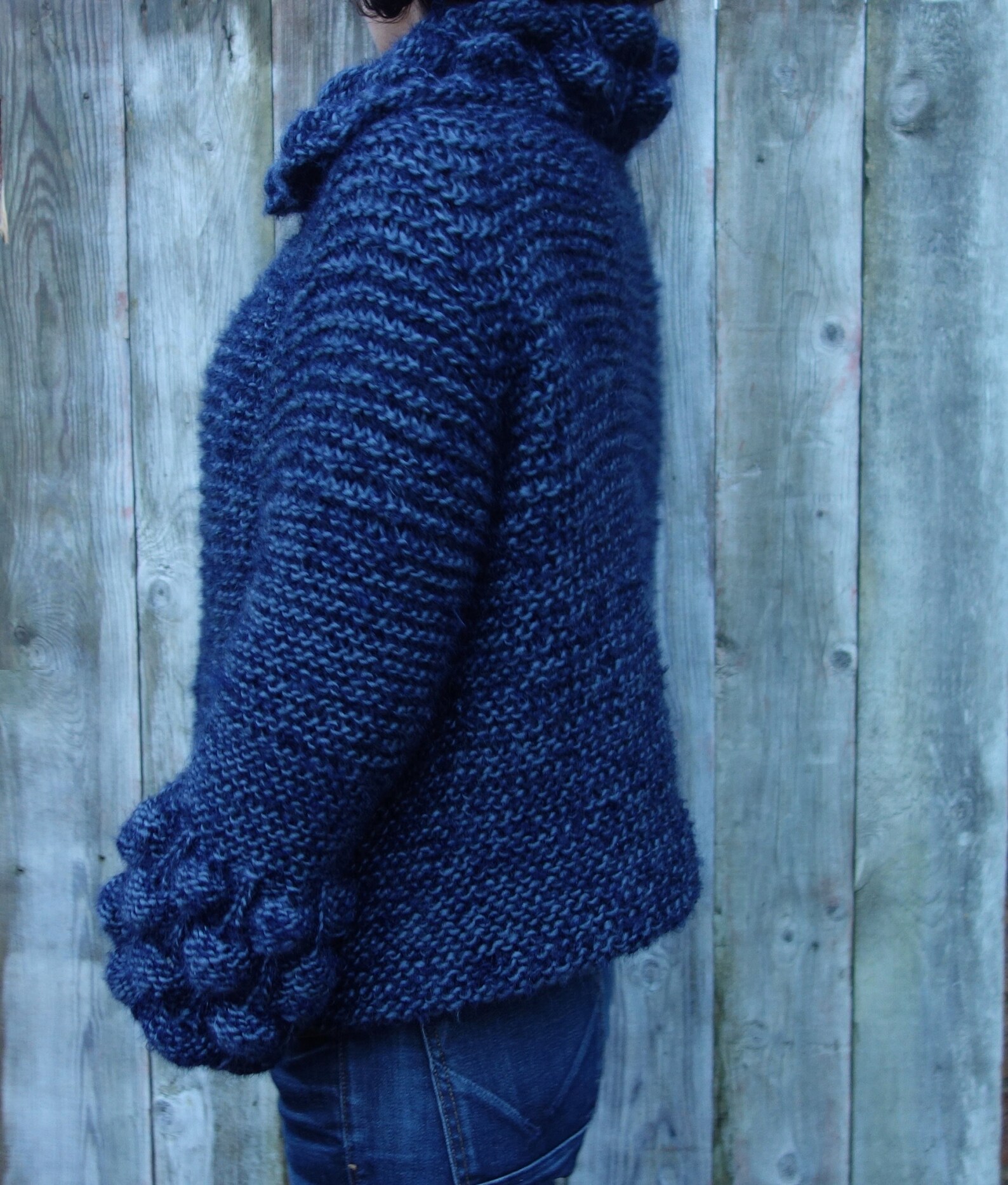 Knitting PATTERN- Verbena Jacket/bulky Bubble Cardigan/ Hand Knit Coat ...