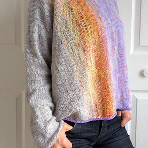 Knitting PATTERN - Volcano Sweater/ Multicoloured Hand Dyed Loose ...