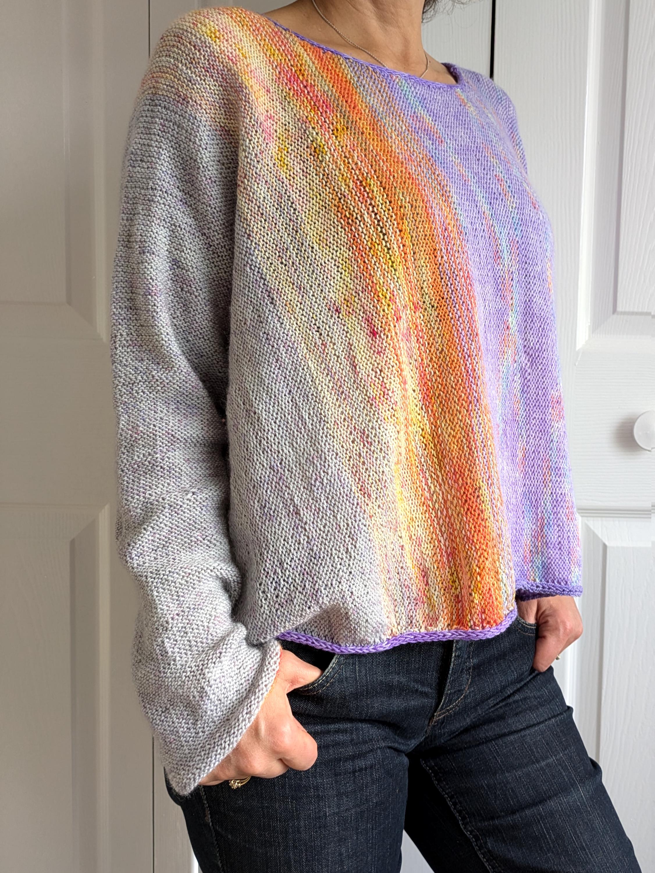Knitting PATTERN - Volcano Sweater/ Multicoloured Hand Dyed Loose ...