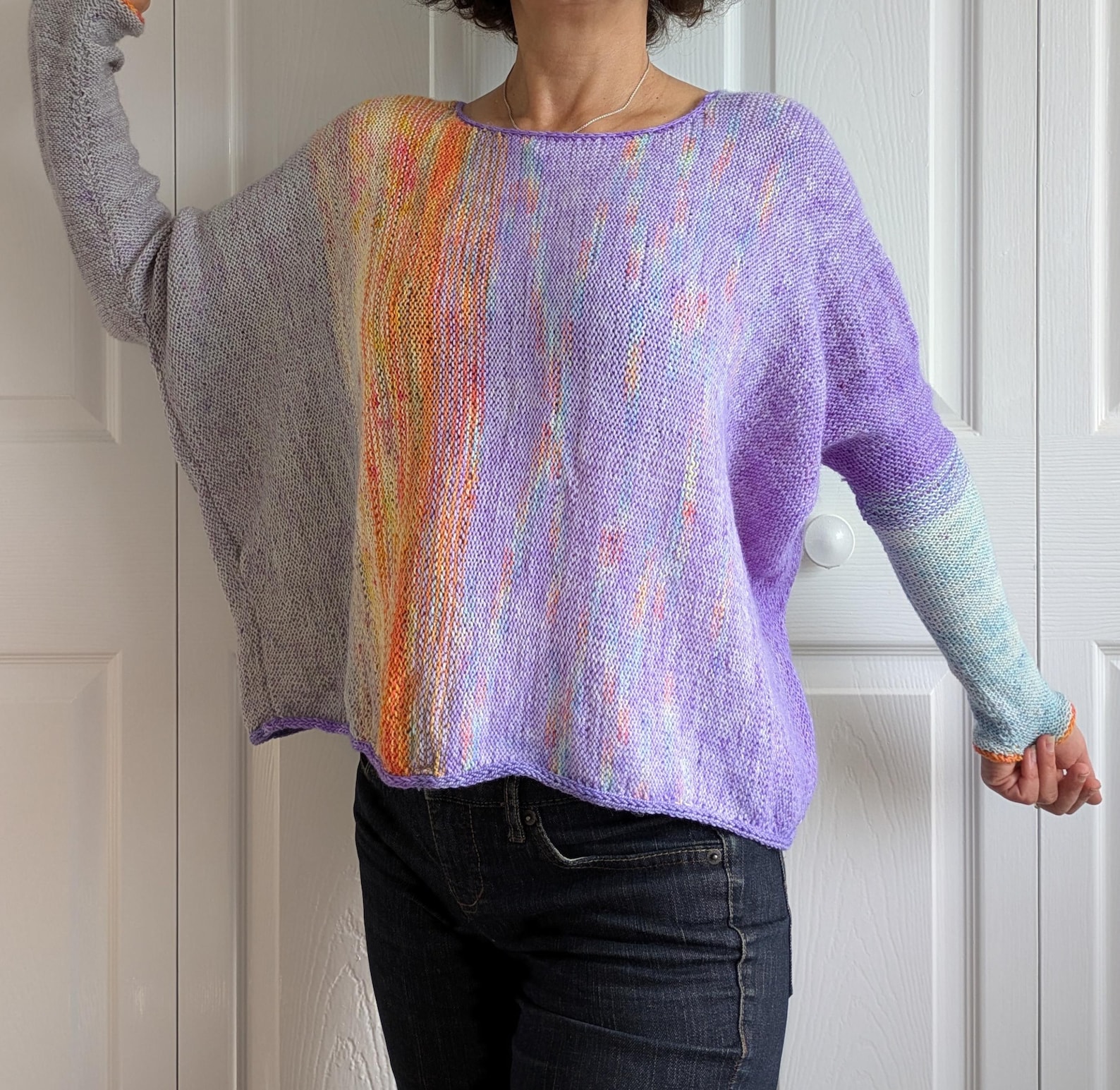 Knitting PATTERN - Volcano Sweater/ Multicoloured Hand Dyed Loose ...