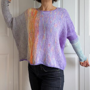 Knitting PATTERN - Volcano Sweater/ Multicoloured Hand Dyed Loose ...