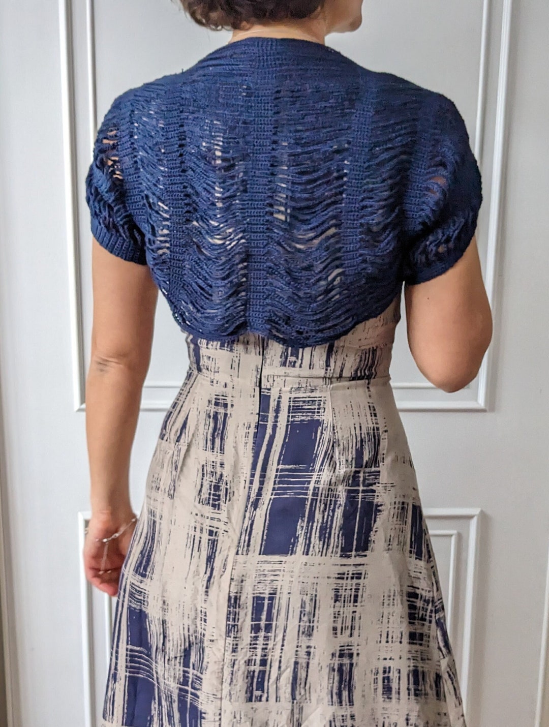 Crochet PATTERN - Edinburgh Shrug/ Modern-rustic Mesh Shoulders Cover ...