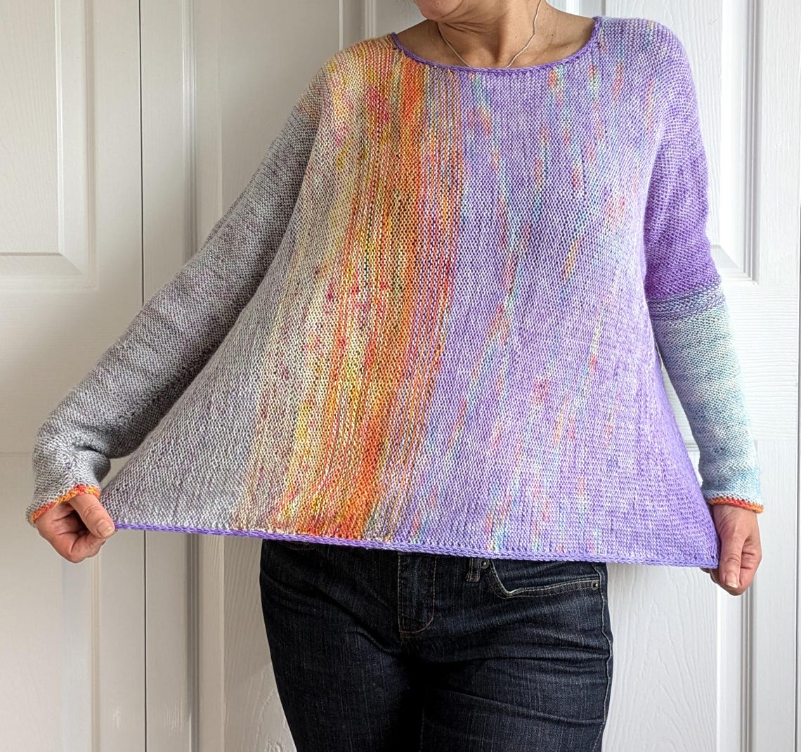 Knitting PATTERN - Volcano Sweater/ Multicoloured Hand Dyed Loose ...