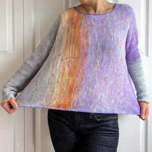 Knitting PATTERN - Volcano Sweater/ Multicoloured Hand Dyed Loose ...