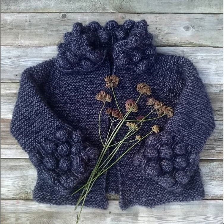 Knitting PATTERN- Verbena Jacket/bulky Bubble Cardigan/ Hand Knit Coat ...