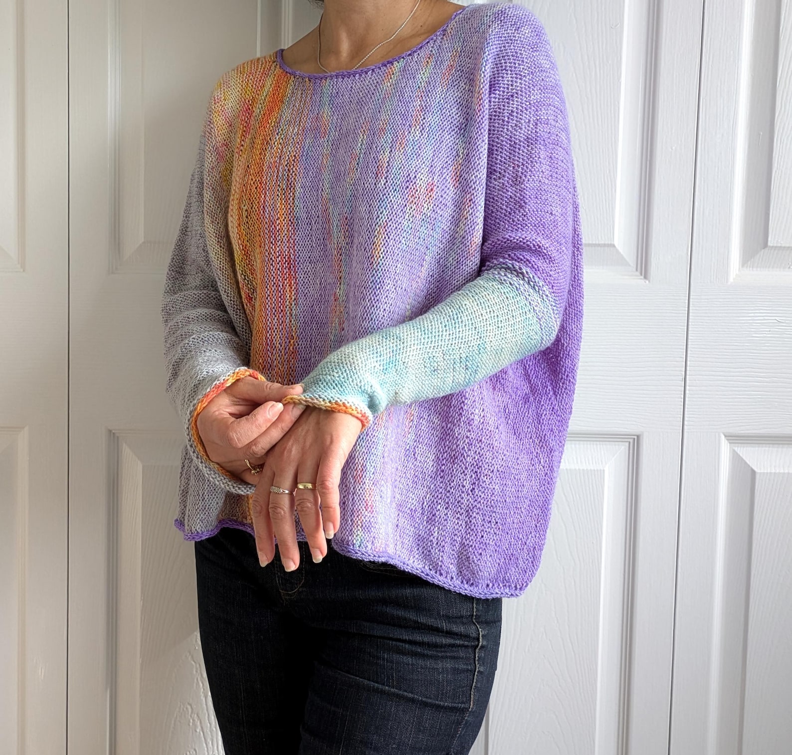Knitting PATTERN - Volcano Sweater/ Multicoloured Hand Dyed Loose ...