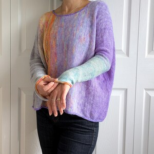 Knitting PATTERN - Volcano Sweater/ Multicoloured Hand Dyed Loose ...