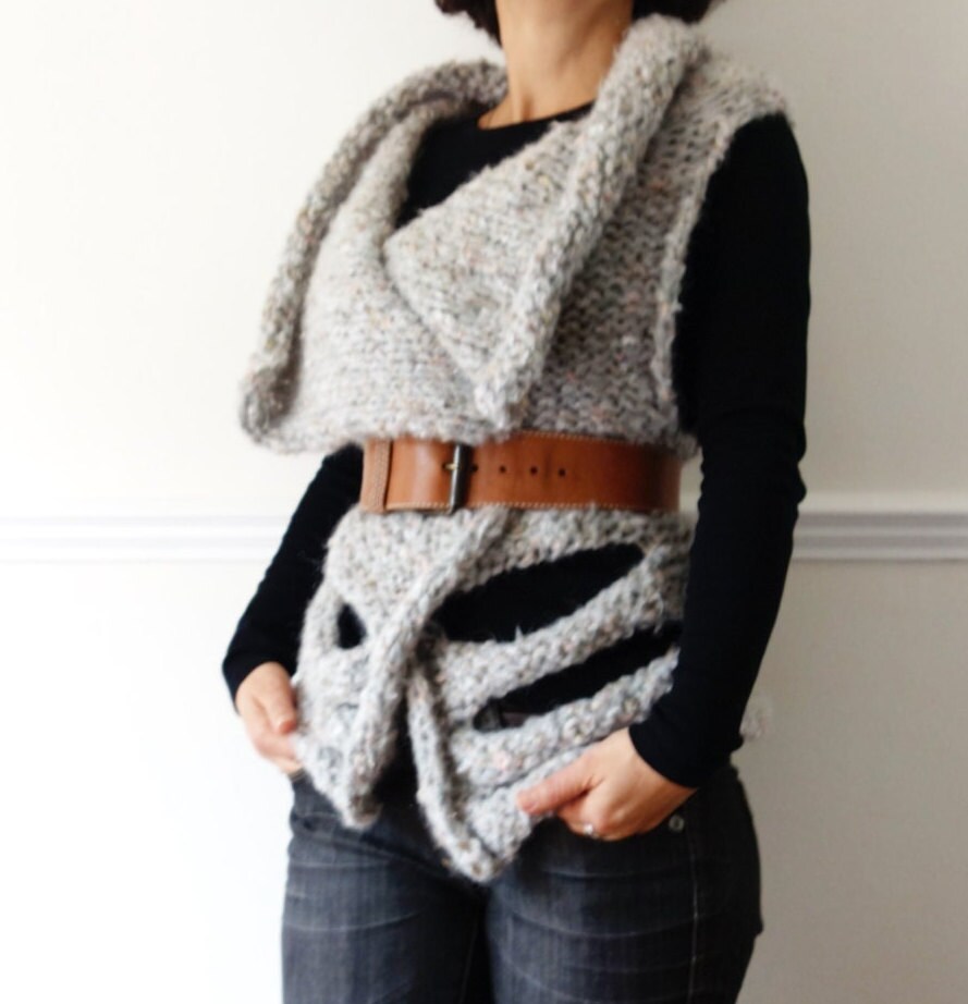 Knitting PATTERN Super Chunky Ribbed Vest/reversible Seamless - Etsy UK