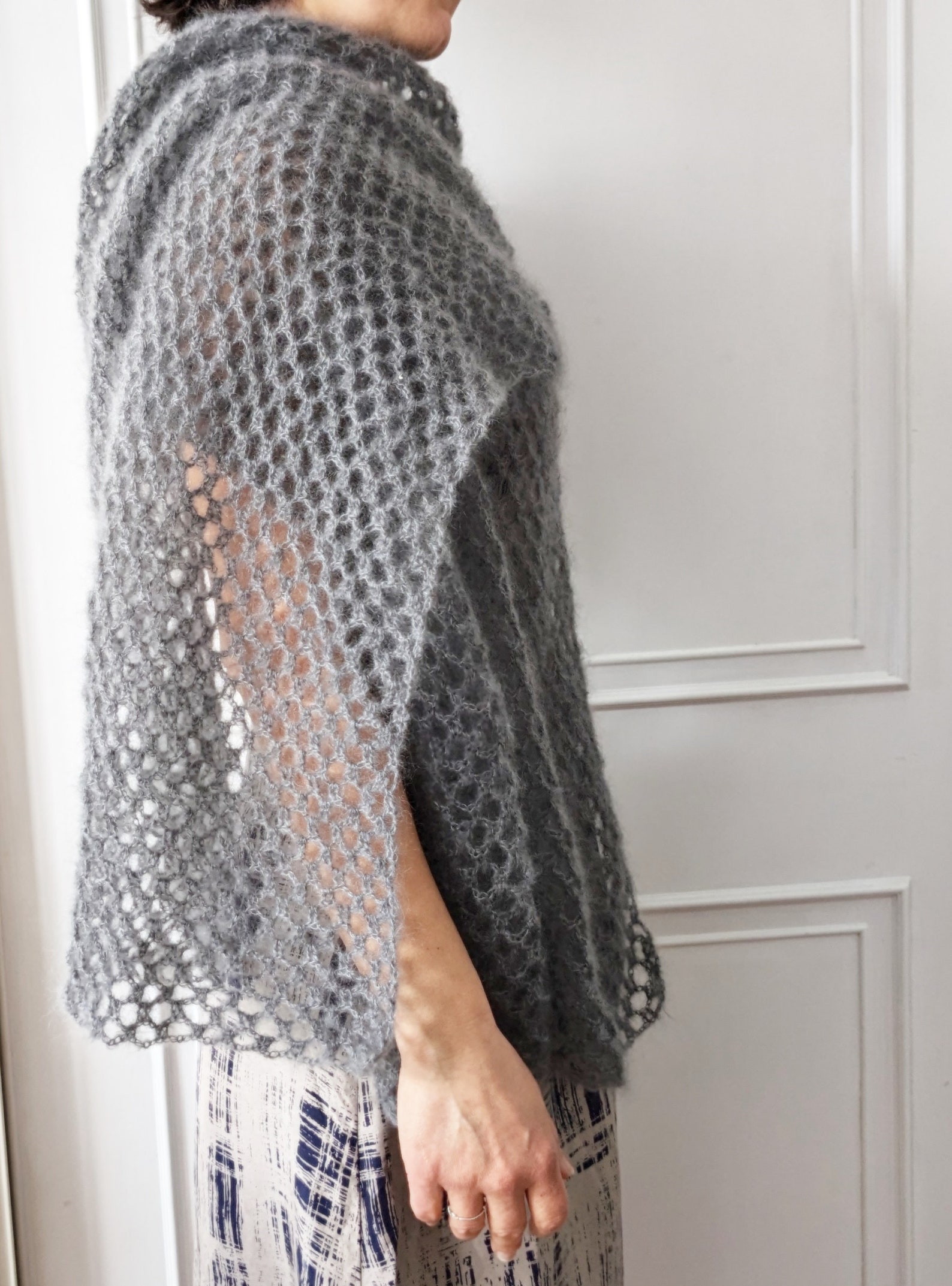 Crochet PATTERN - Mermaid Shawl and Scarf/ Mohair Mesh Coverup/bridal ...