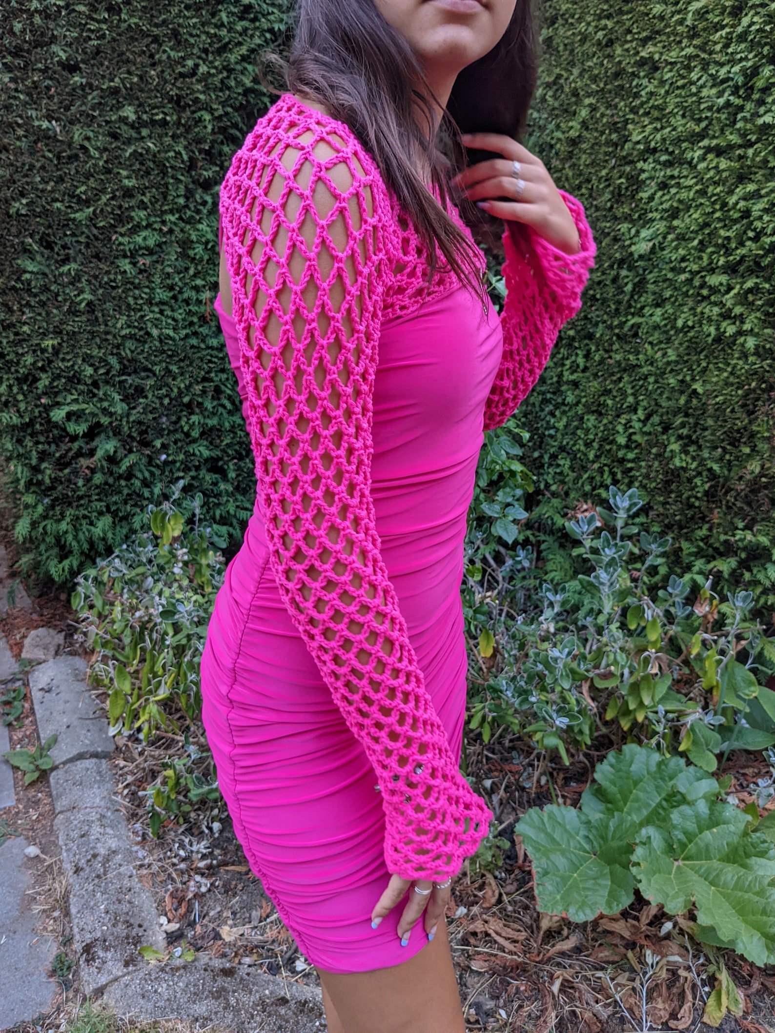 Crochet PATTERN - Diamond Crop Top/ Modern-rustic Mesh Shoulders Cover ...