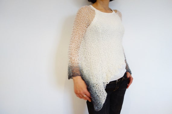 Knitting PATTERN Chelsea Asymmetrical Wrap Loose Knit - Etsy
