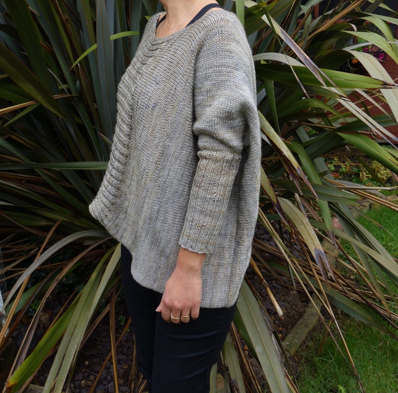 Knitting PATTERN Sandy Cove Sweater/handknit Loose Fit Top - Etsy
