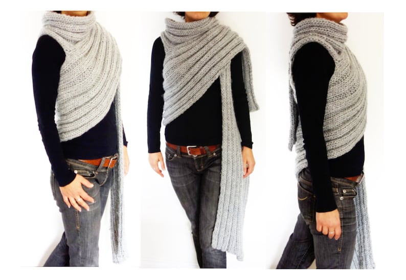 Knitting Pattern - Zendeya Inspired Wrap/bulky Scarf/super Chunky ...