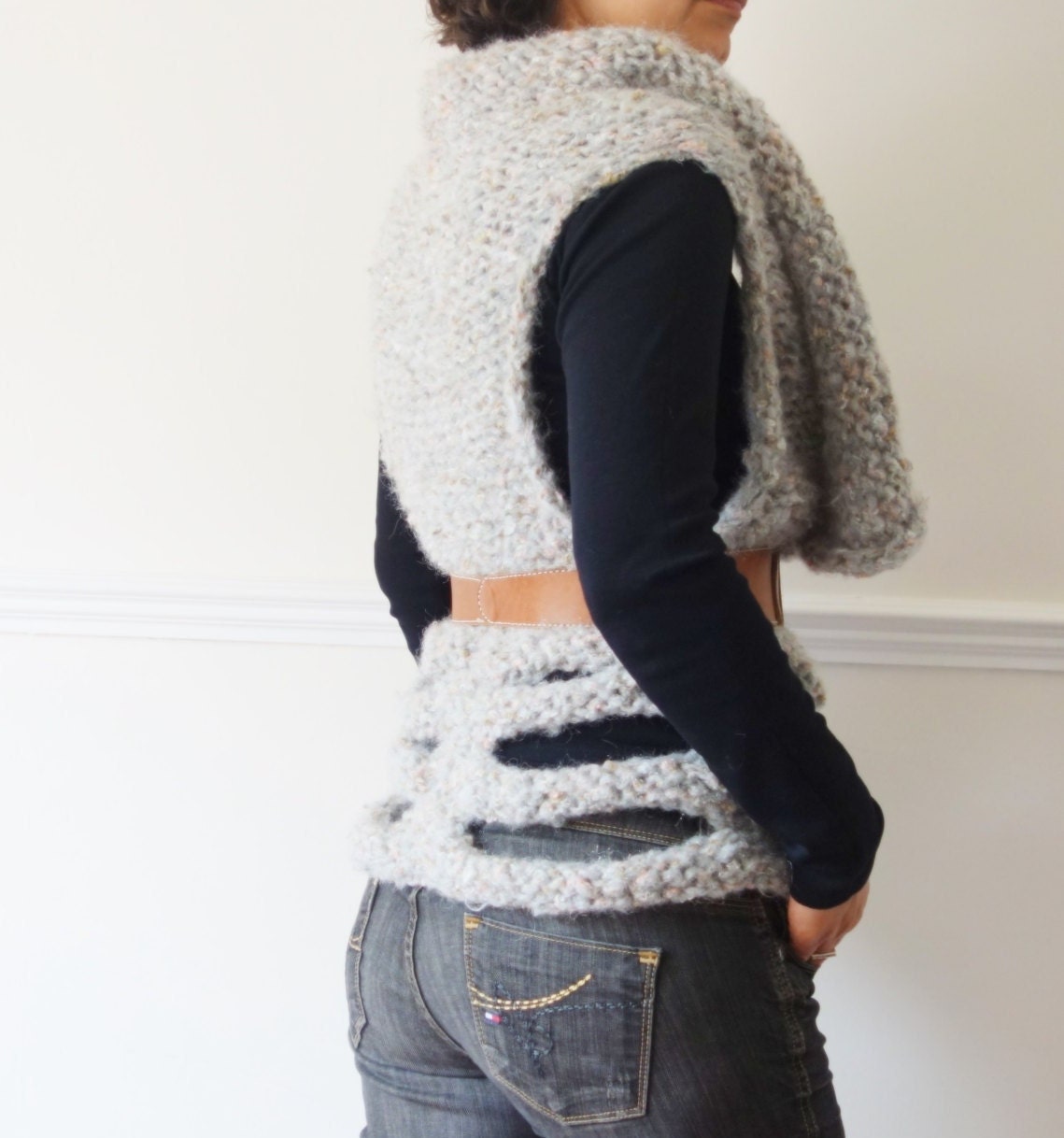 Knitting PATTERN Super Chunky Ribbed Vest/reversible Seamless - Etsy UK
