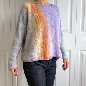 Knitting PATTERN - Volcano Sweater/ Multicoloured Hand Dyed Loose ...