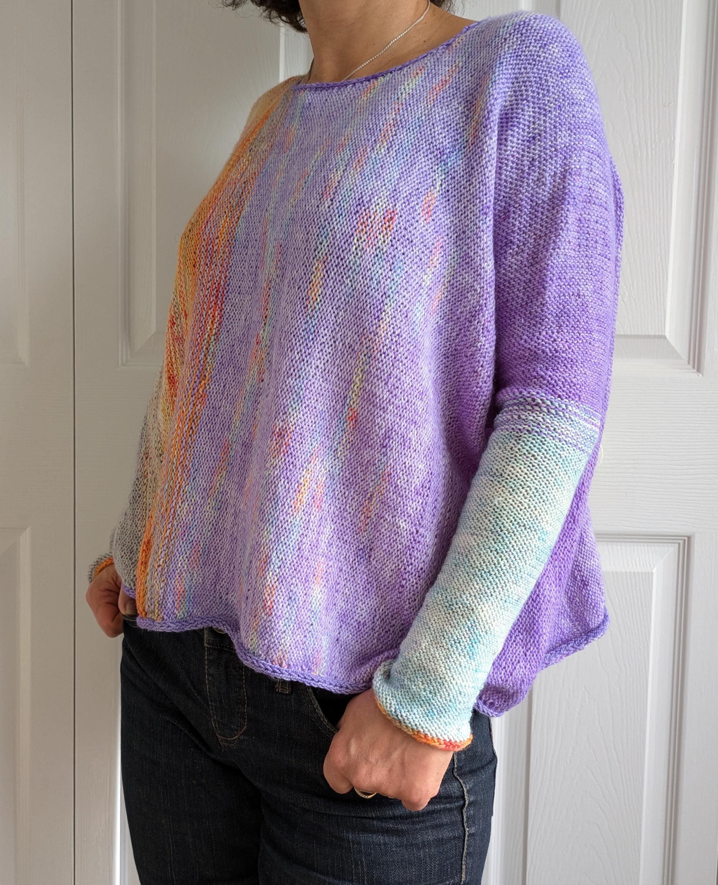 Knitting PATTERN - Volcano Sweater/ Multicoloured Hand Dyed Loose ...
