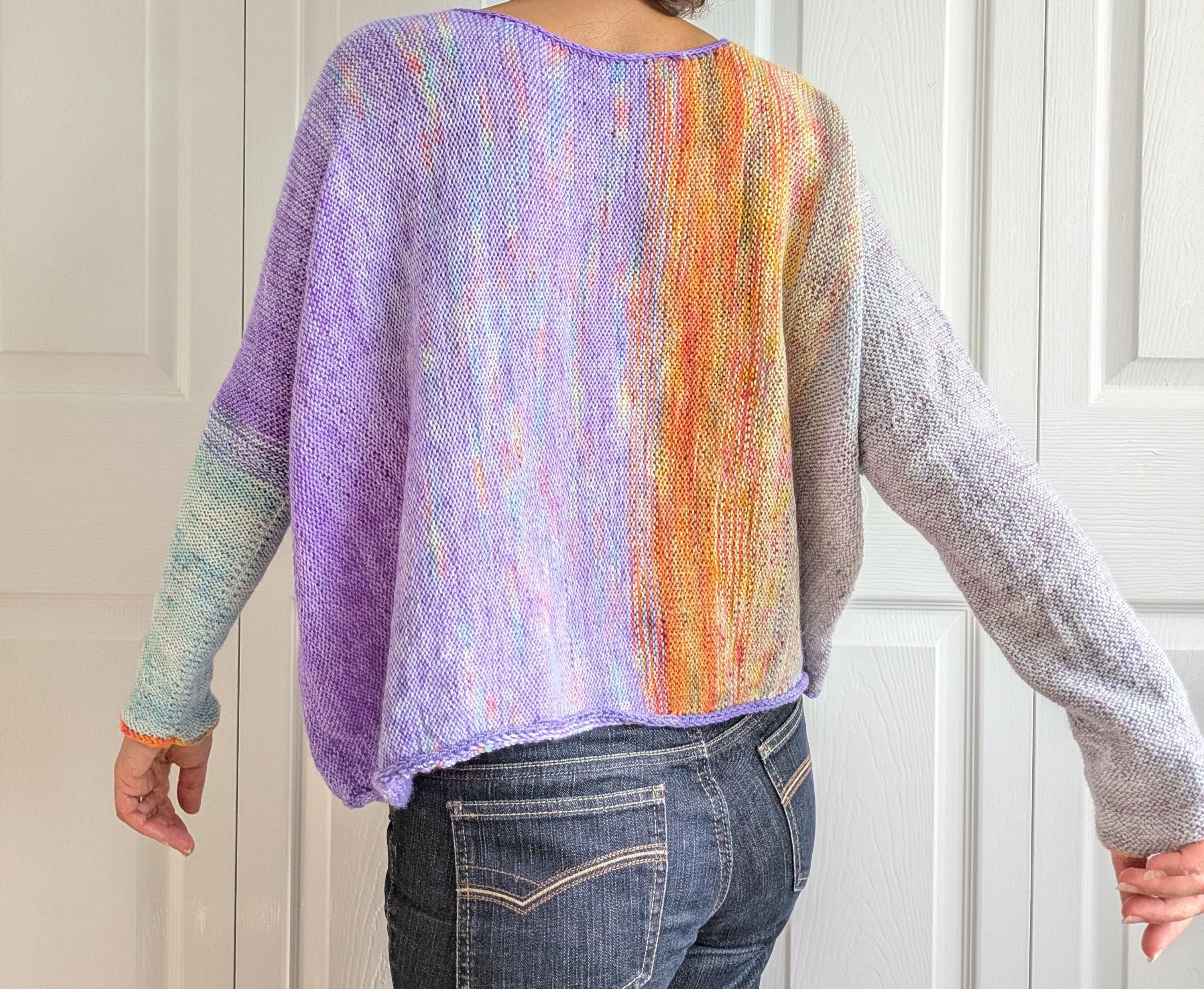 Knitting PATTERN - Volcano Sweater/ Multicoloured Hand Dyed Loose ...