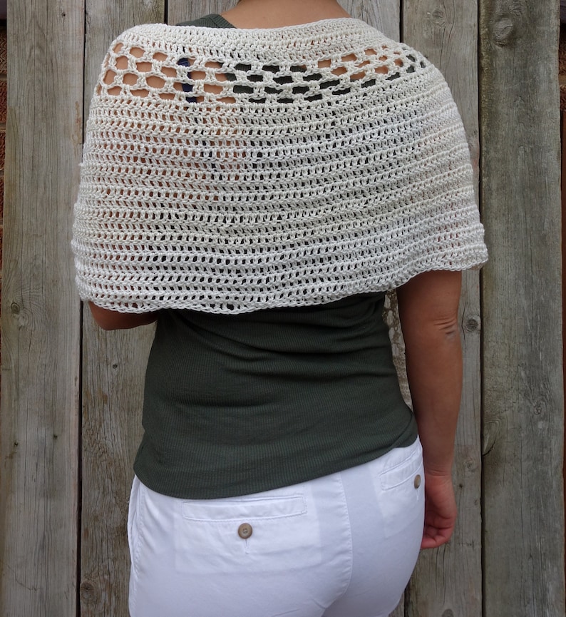 Crochet PATTERN- Wavy Poncho, Laced Shoulders Cover-up, Asymmetrical ...