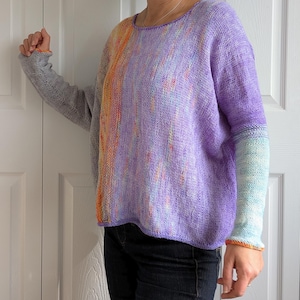 Knitting PATTERN - Volcano Sweater/ Multicoloured Hand Dyed Loose ...