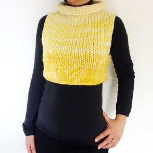 Knitting PATTERN - Sunshine Cropped Super Chunky Vest, Super Chunky ...