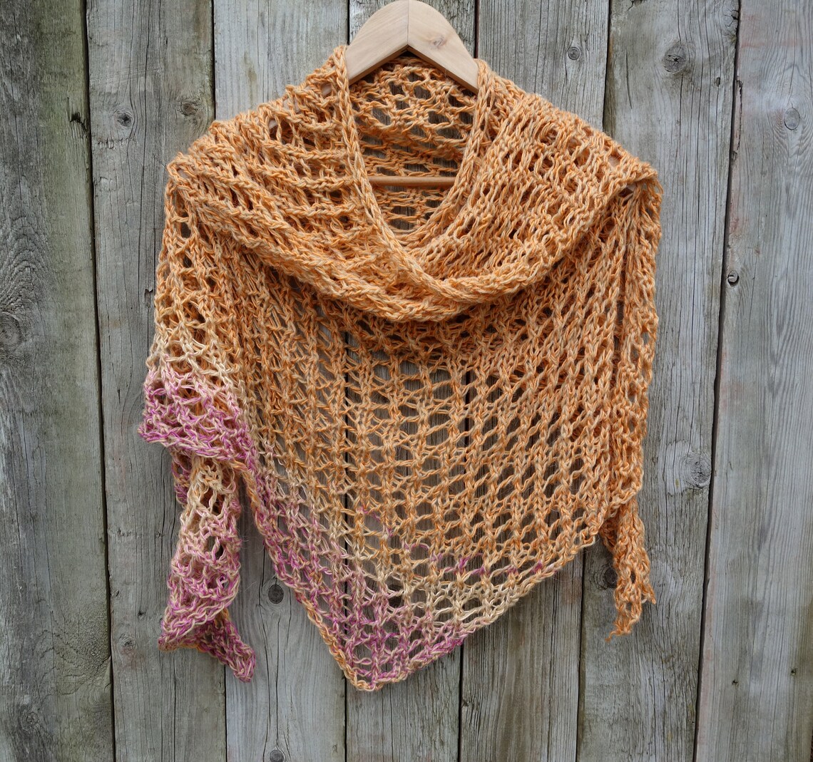 Knitting PATTERN - Sunset Shawl/ Laced Shoulders Coverup/boomerang ...