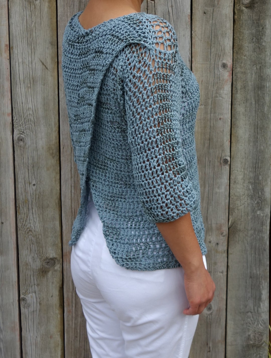 Crochet Pattern: Moonbeam Top/ Open Back Sweater/ Modern Rustic Style ...