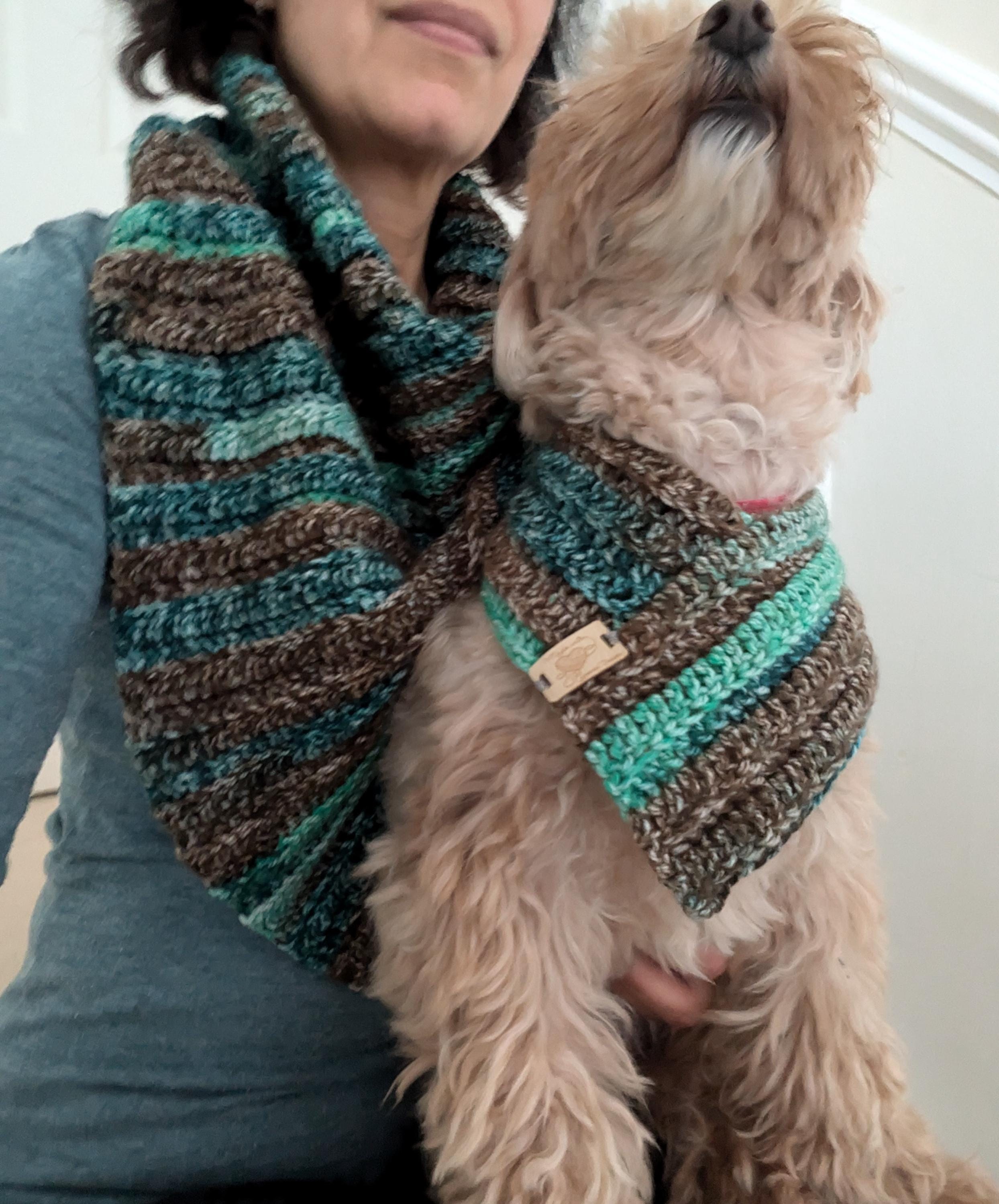 Crochet Dog Cowl Pattern: Travelling Shades Chunky Pet Neckwarmer (PDF ...