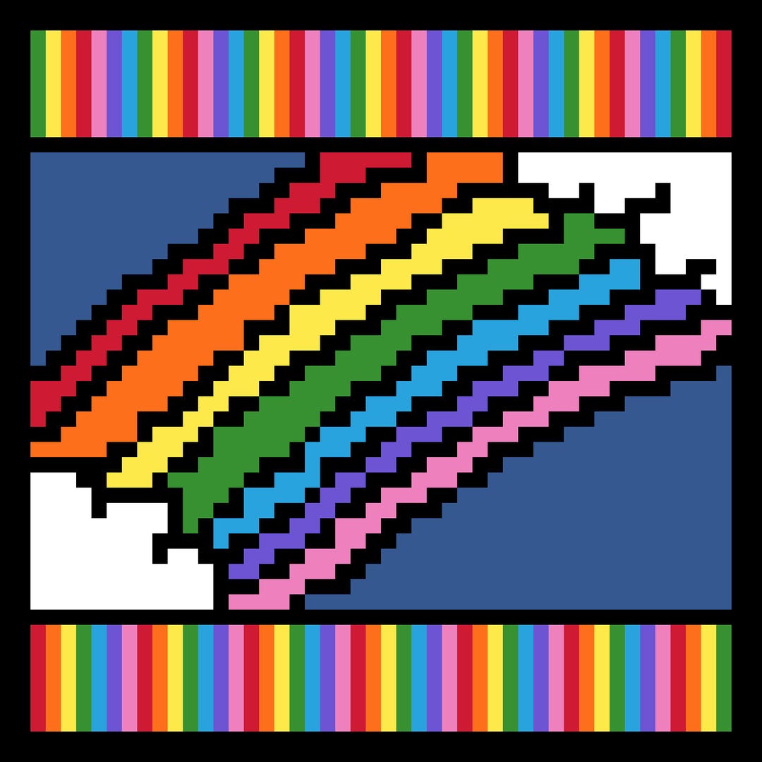 DIY Printable Little Rainbow #2 Easy Needlepoint/cross Stitch Pattern ...