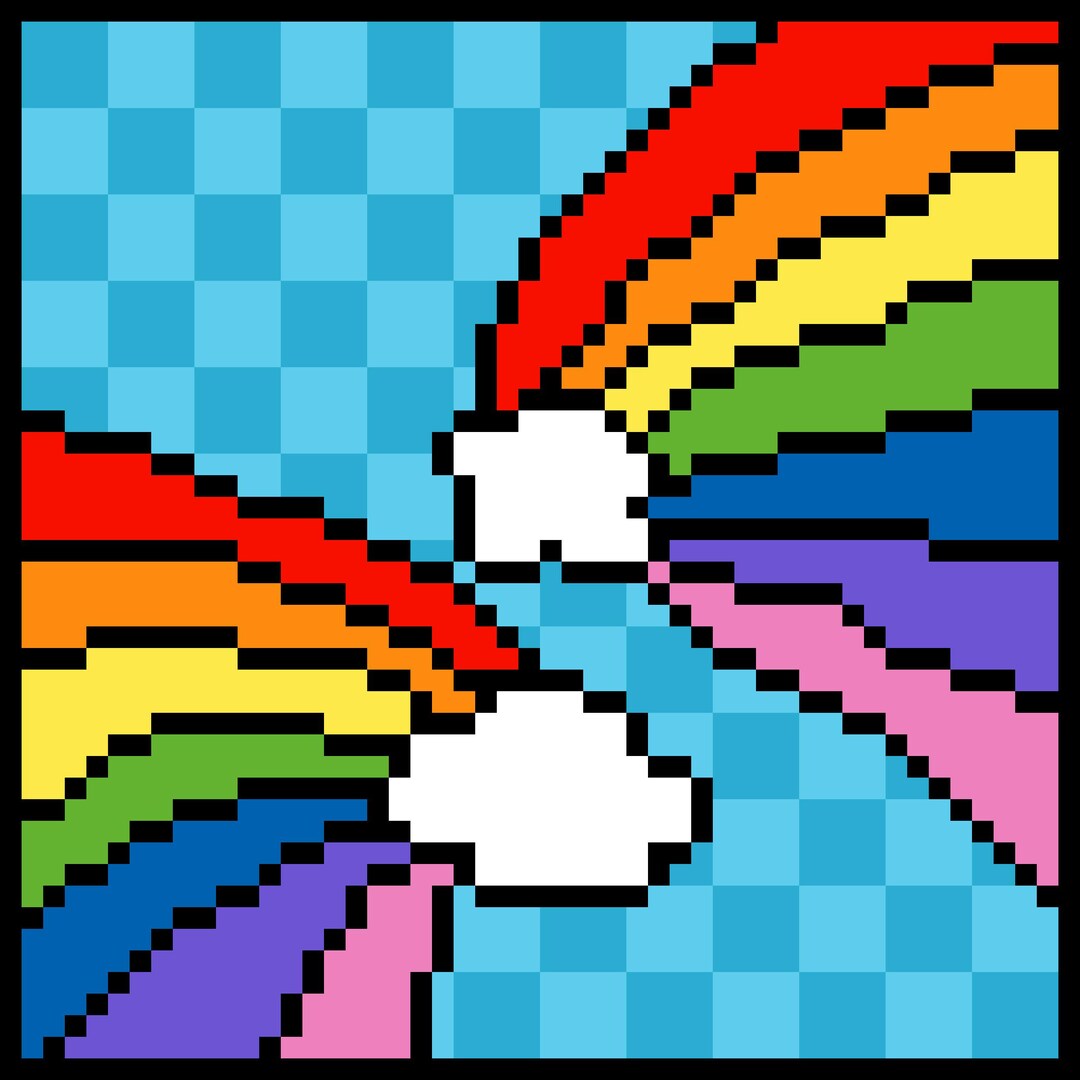 DIY Printable Little Rainbow #8 Easy Needlepoint/cross Stitch Pattern ...