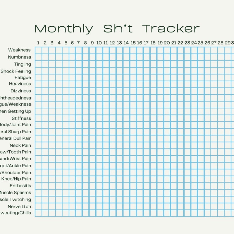 Symptom Tracker - Etsy