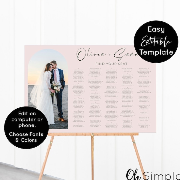 Wedding Luncheon Seating Chart - Etsy
