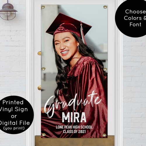 Custom Graduation Banner Personalized Banner Class of 2023 - Etsy