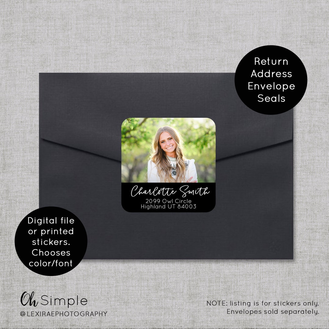 Graduation Address Return Address Envelope Label, Printable Address ...