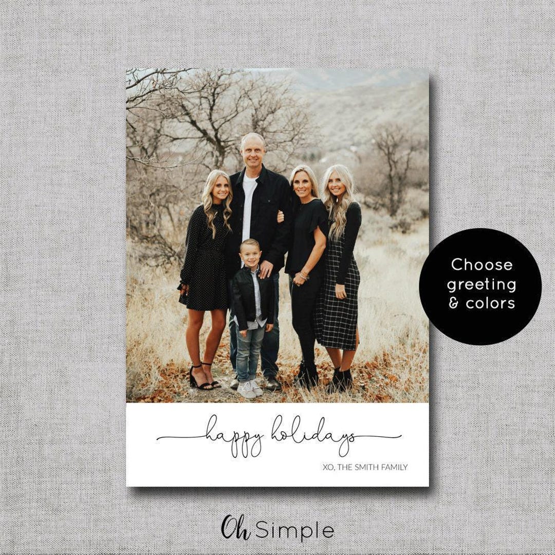 Modern Christmas Cards, Photo Holiday Cards, Minimalist Photo Christmas ...