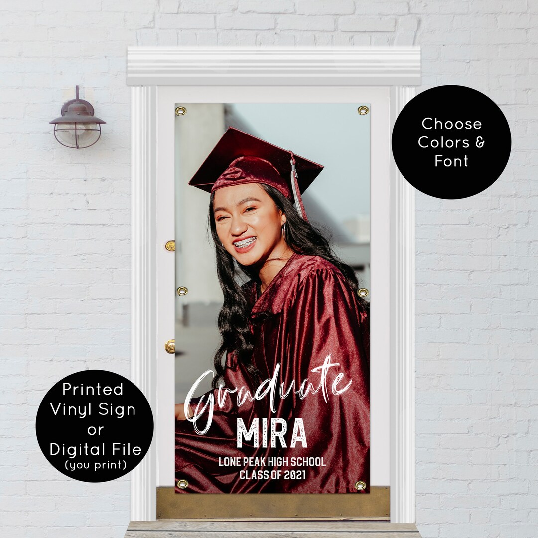 Graduation Door Sign, Graduation Banner, Graduation Party Decorations ...