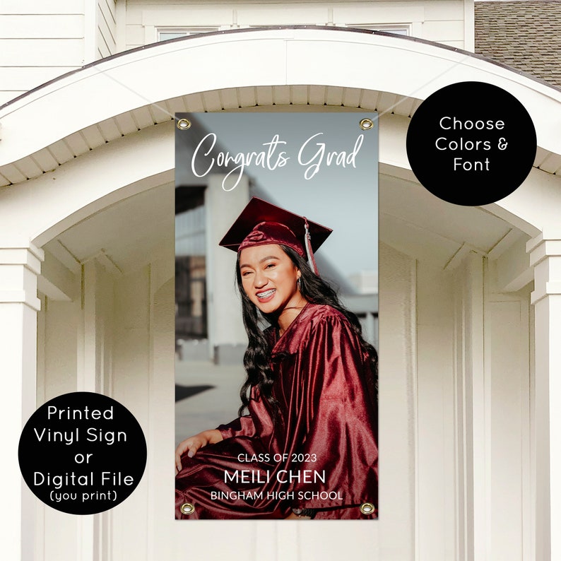 Door Graduation Banner Graduation Party Decorations Class of - Etsy