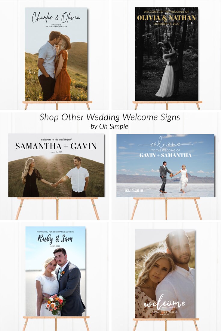 Wedding Photo Poster Wedding Welcome Sign Modern Wedding | Etsy