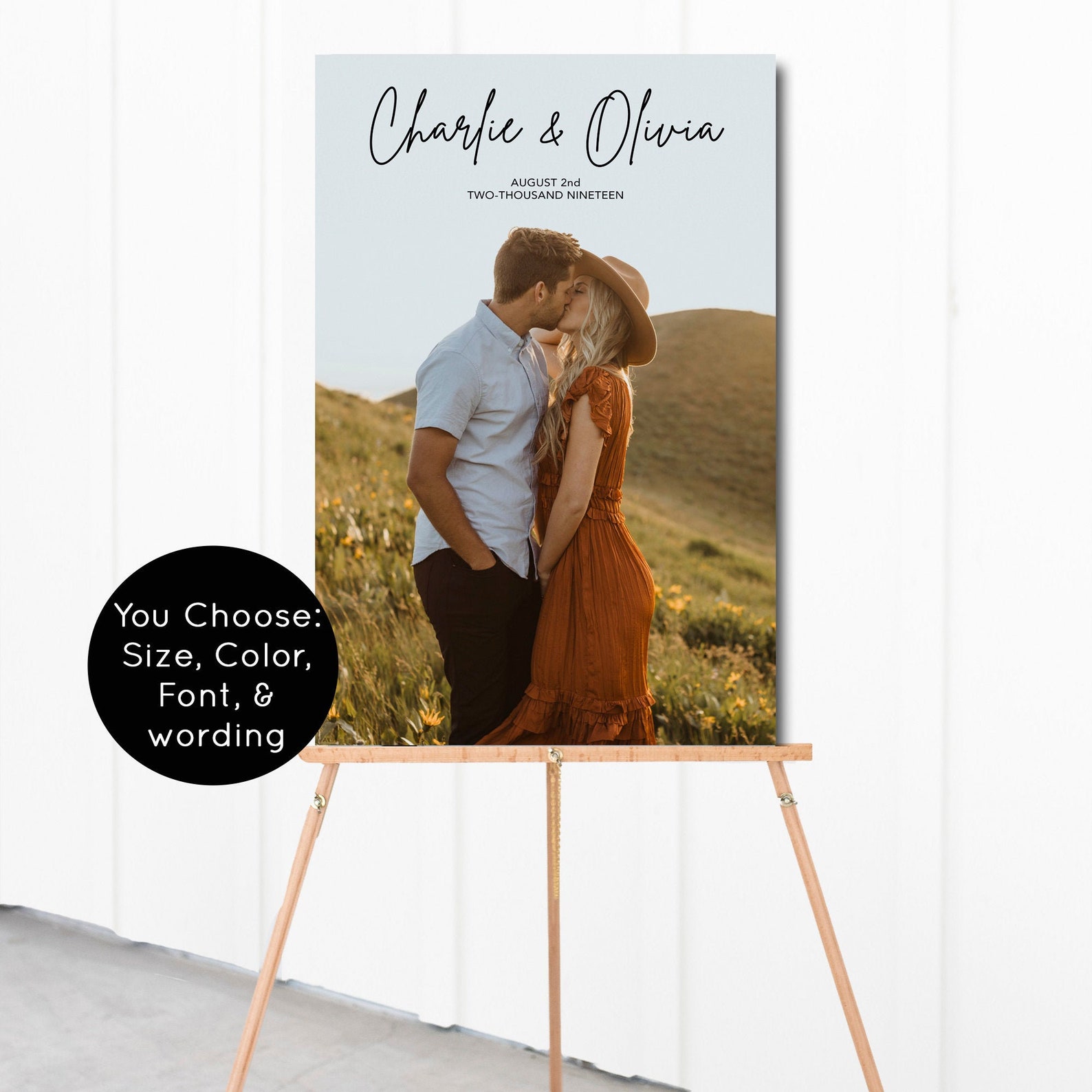 Wedding Photo Poster, Wedding Welcome Sign, Modern Wedding Decorations ...