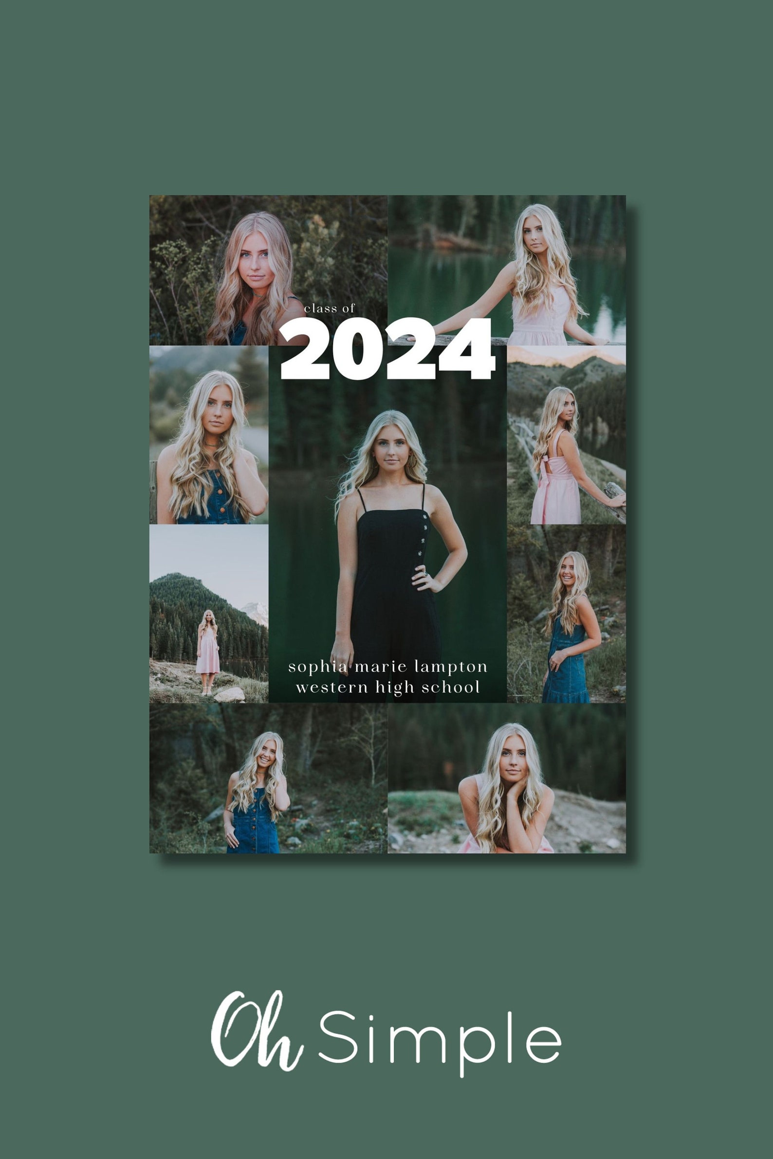 Graduation Invitation Template: Photo Collage Design - Editable Canva ...