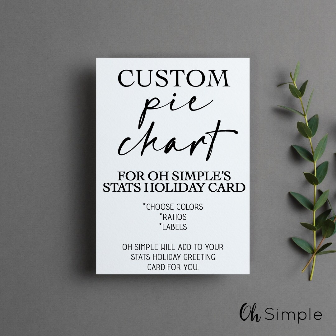 Custom Pie Chart for Holiday Card by Oh Simple - Etsy