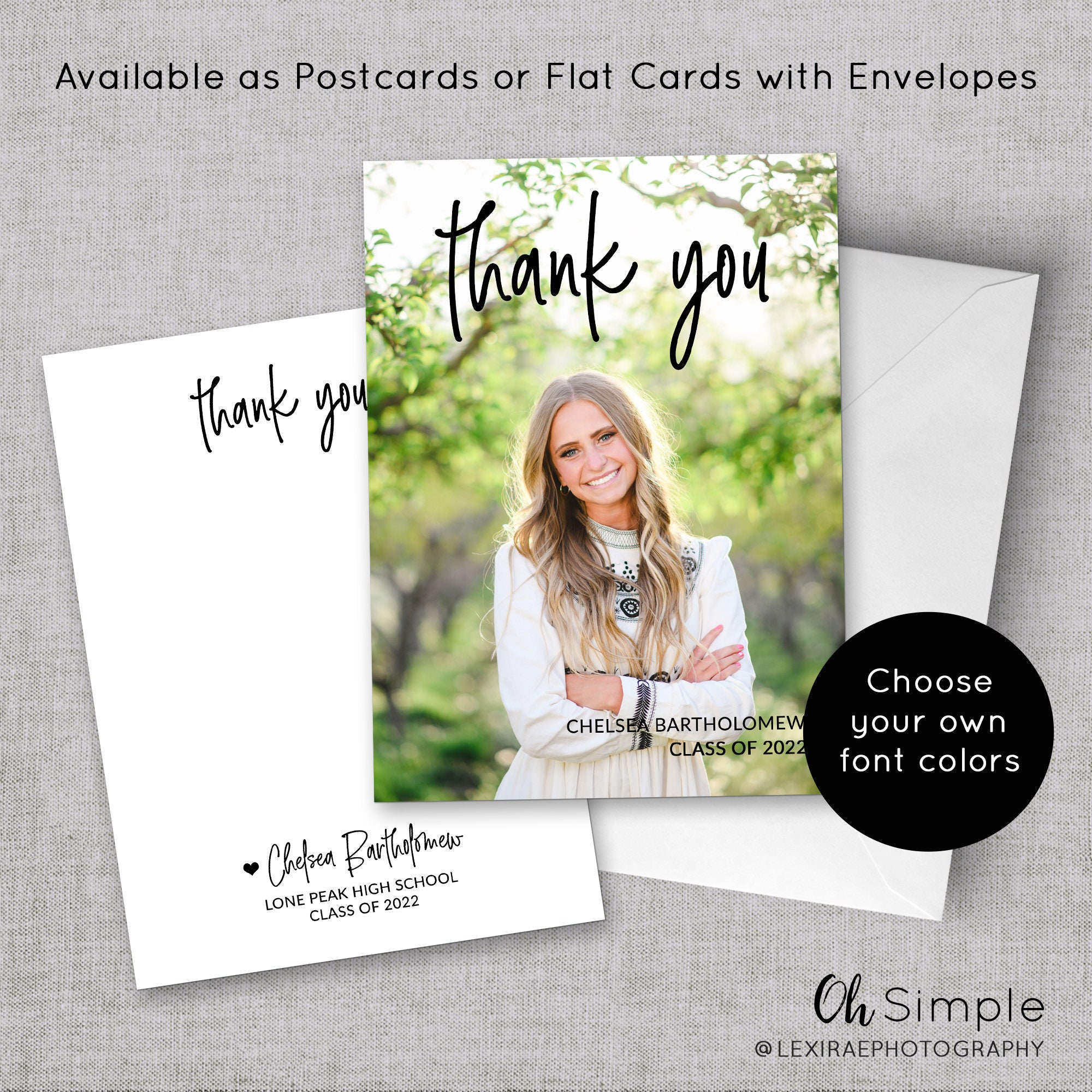 Graduation Thank You Cards Graduation Thank You Notes | Etsy