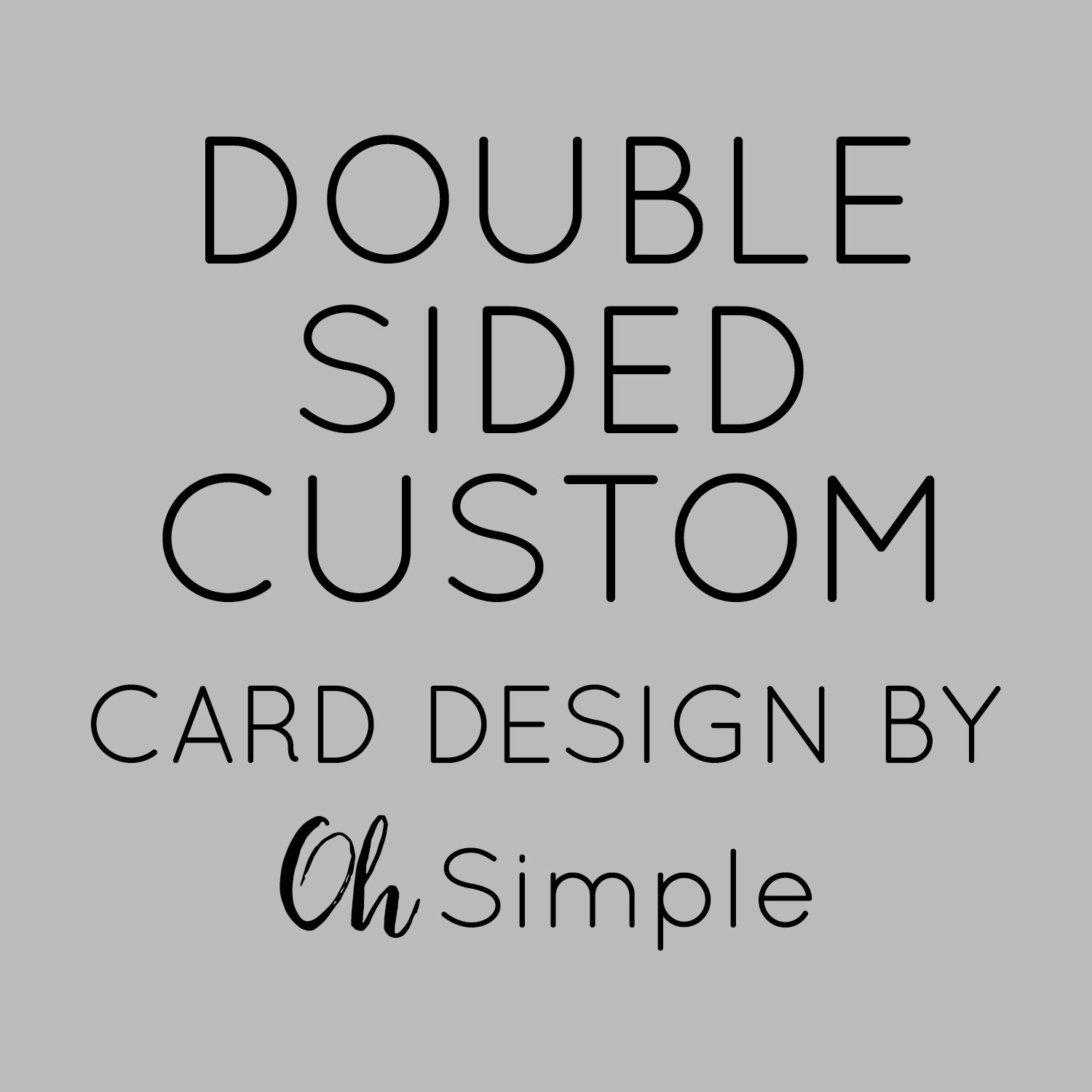Double Sided Custom Design Card by Oh Simple Custom Christmas | Etsy