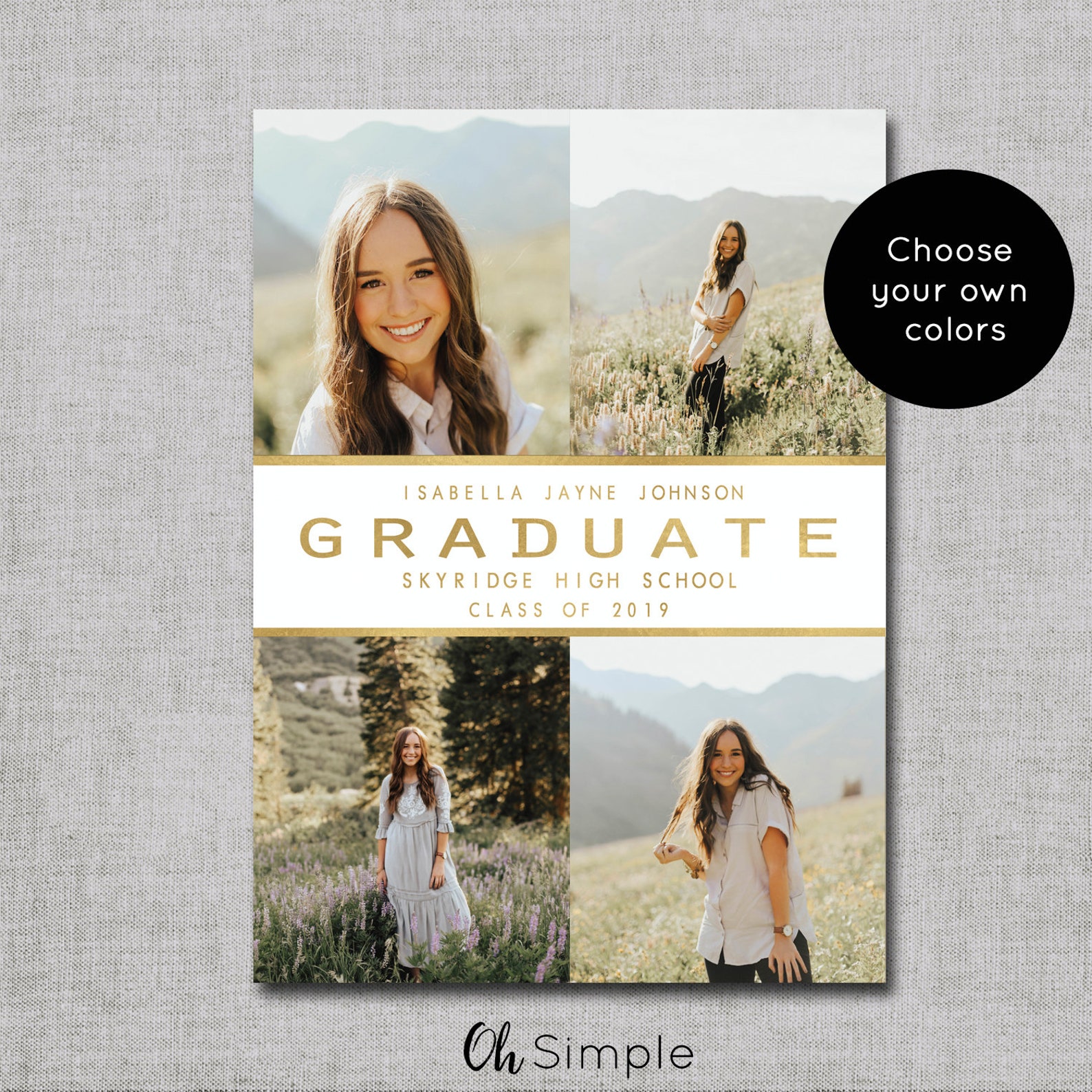 Classic Graduation Invitations for High School Graduation - Etsy