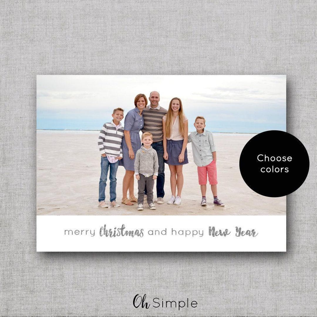 Family Photo Christmas Card, Custom Holiday Cards With Photo - Etsy