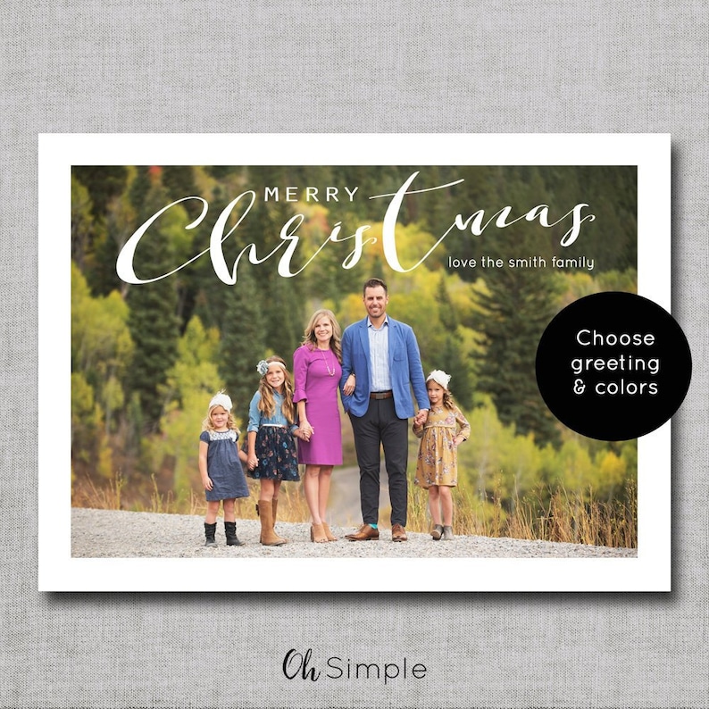 Printable Photo Christmas Cards Modern Holiday Cards - Etsy