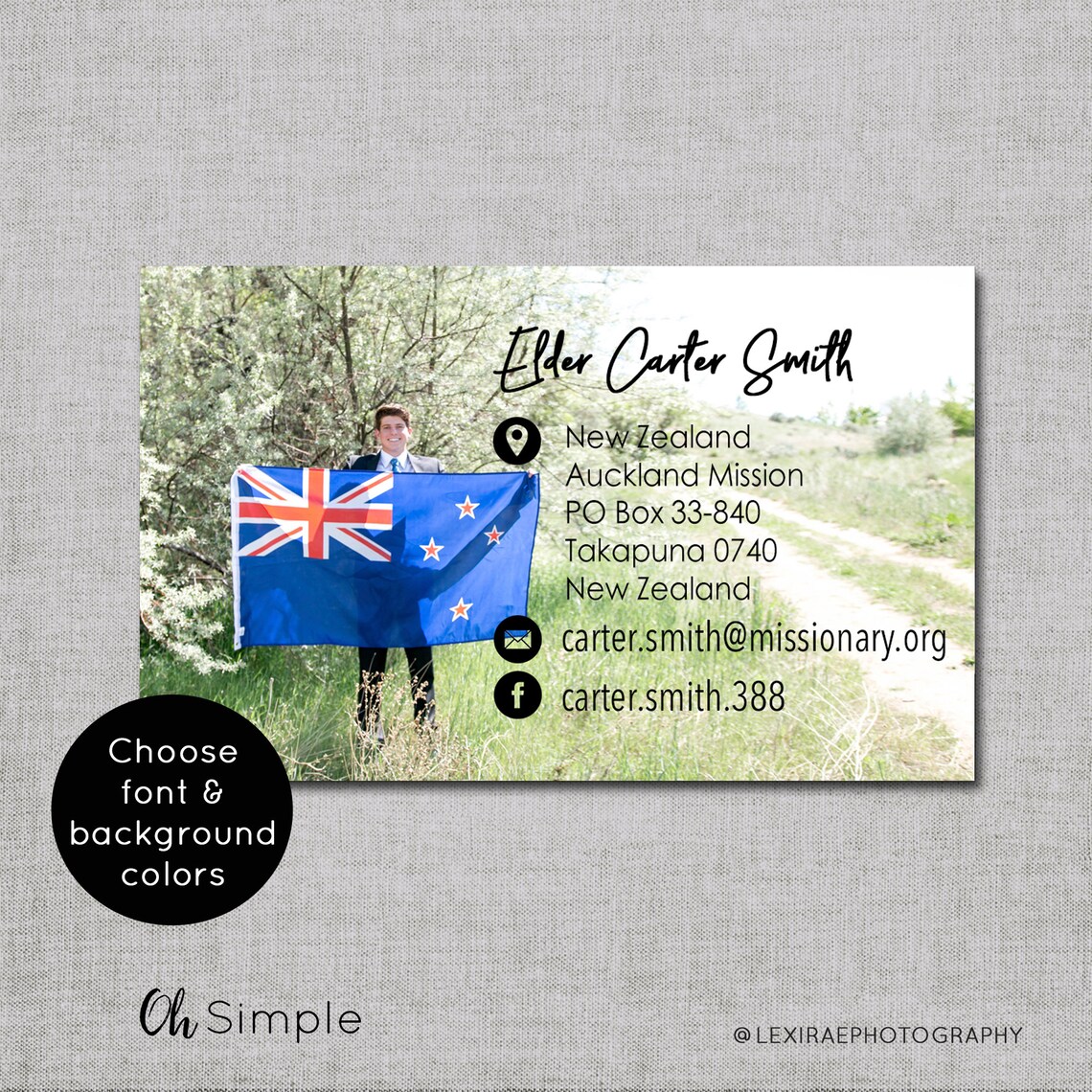 Missionary Address cards Business Cards for LDS Missionaries | Etsy