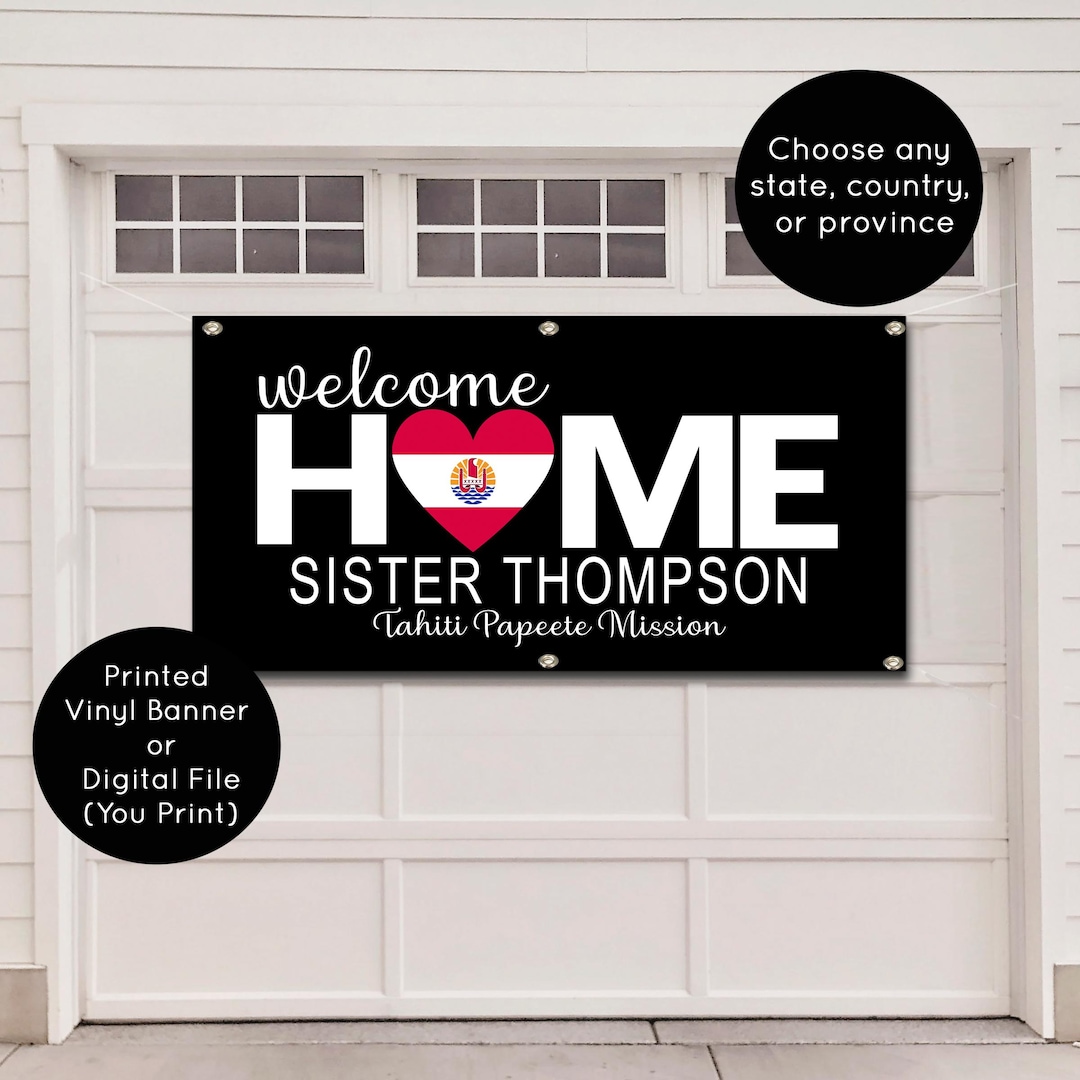 Welcome Home Sister Missionary Banner: Customizable Church Homecoming ...