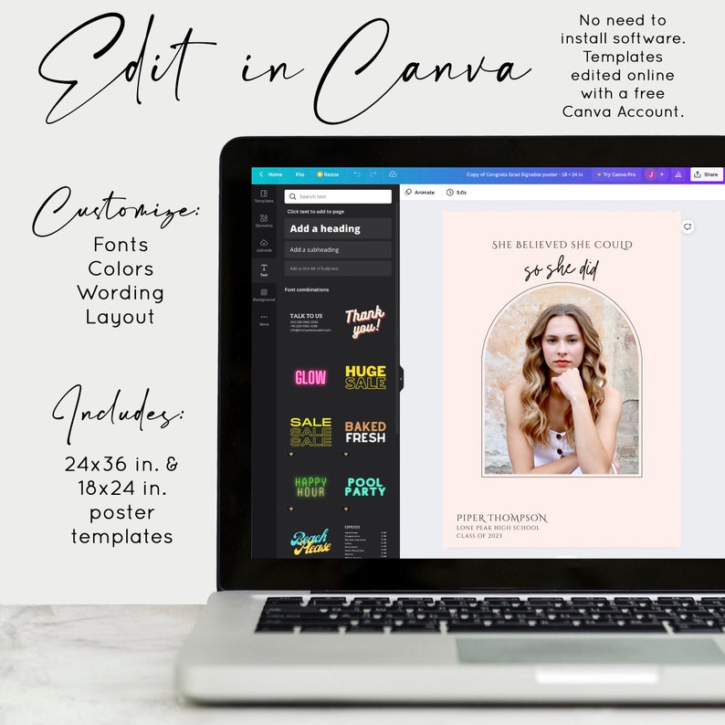 Graduation Guest Book Sign Template Graduation Welcome Sign - Etsy